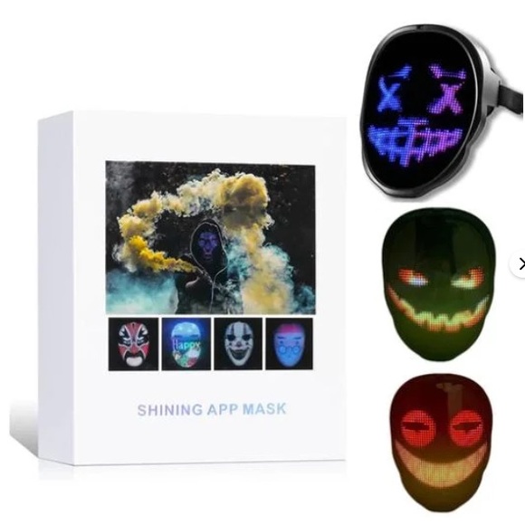 unbranded | Wearables | Shining App Bluetooth Programmable Full Face ...